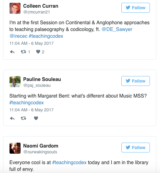 Teaching the Codex 2017 Storify – Teaching the Codex